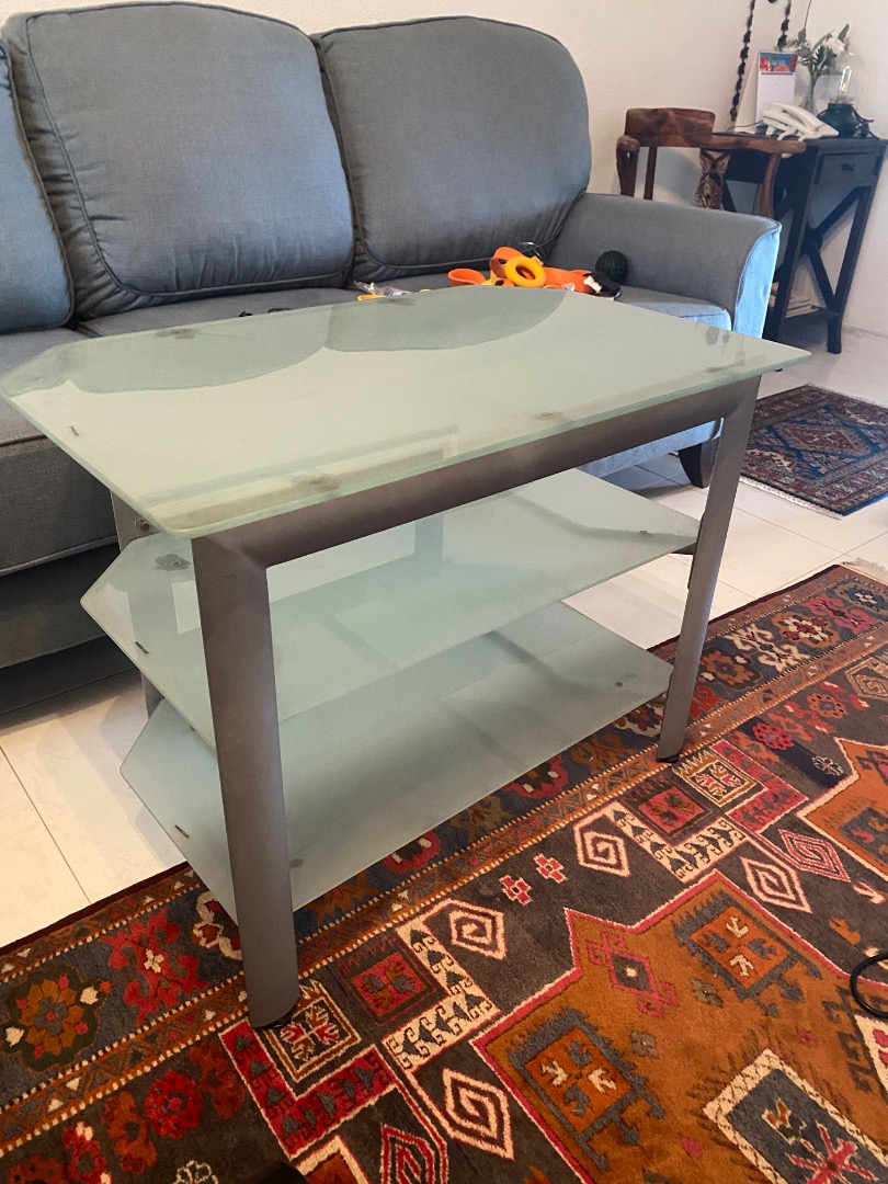 Three Shelved TV Console, Furniture & Home Living, Furniture, TV ...