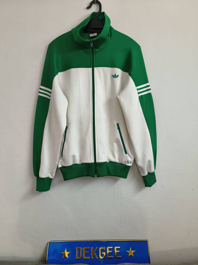 Tracktop adidas hijau putih, Men's Fashion, Coats, Jackets and ...