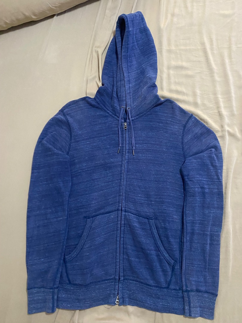 Uniqlo Double Zipper Jacket - Blue, Men's Fashion, Coats, Jackets and ...