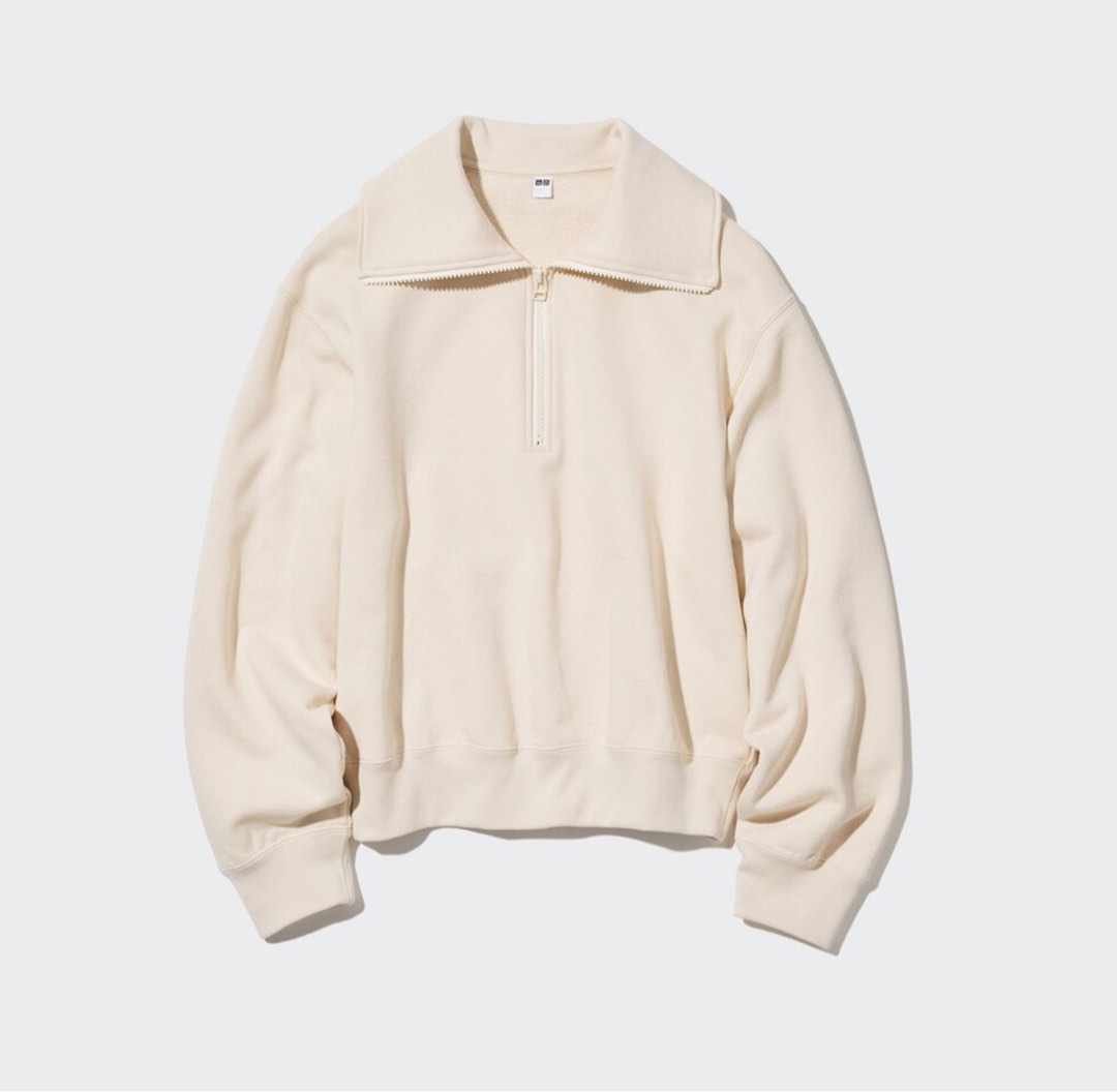 Uniqlo Half Zip Sweatshirt, Women's Fashion, Tops, Longsleeves on Carousell
