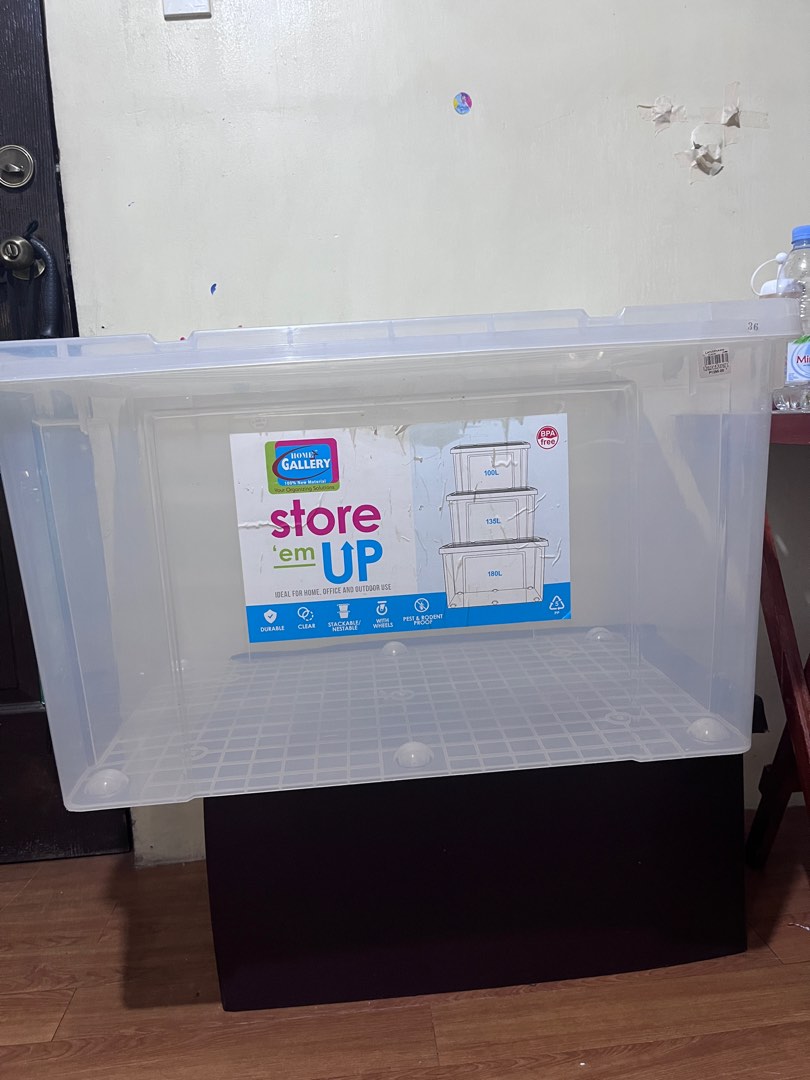 Used Home Gallery Storage Box with wheels, Furniture & Home Living ...