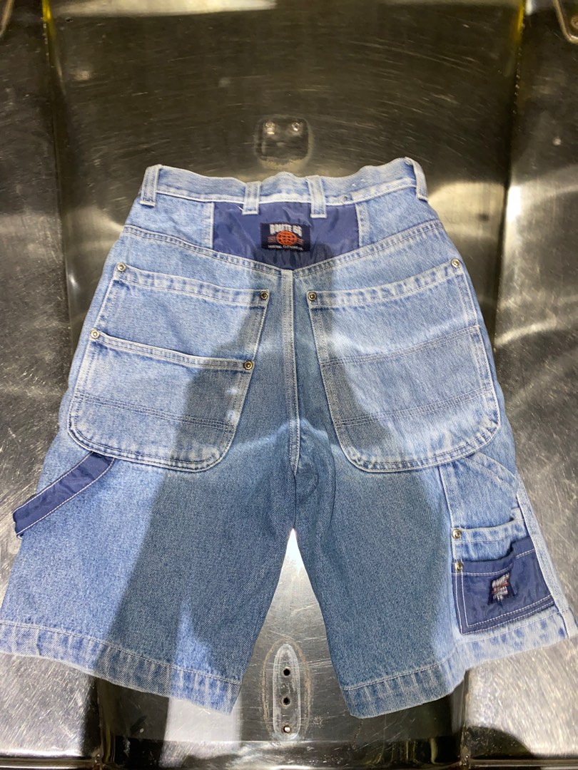 VINTAGE ROUTE 66 CARPENTER JORTS BIG POCKET Y2K, Men's Fashion, Bottoms ...