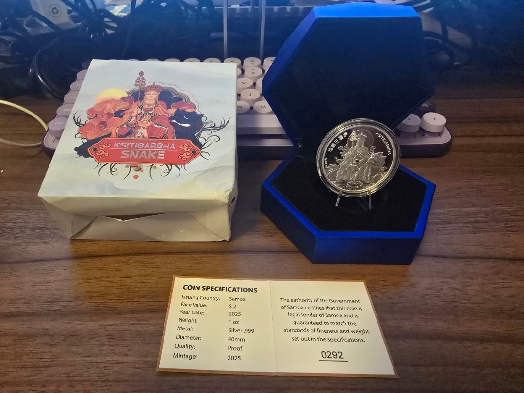 2025 Samoa "Ksitigarbha" Year of Snake 1oz Silver Proof Coin, Hobbies ...