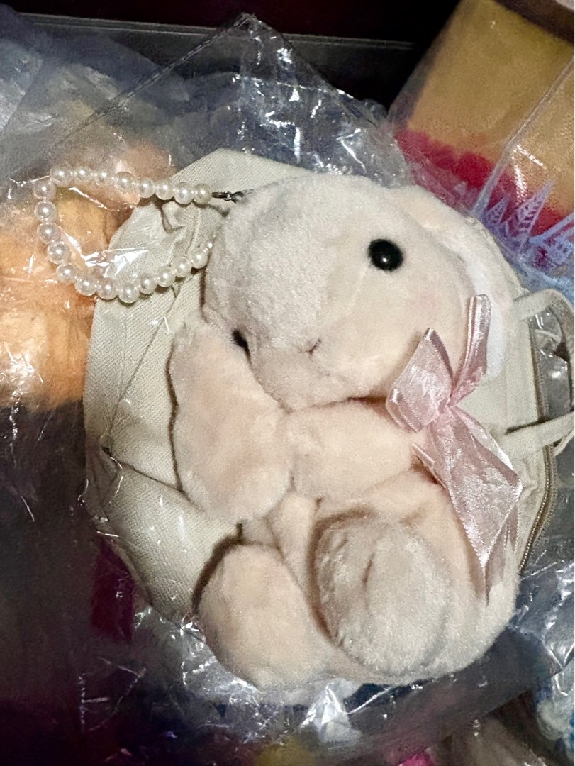 Amuse Loopy Bunny with Pouch and Pearl Strap, Hobbies & Toys, Toys ...