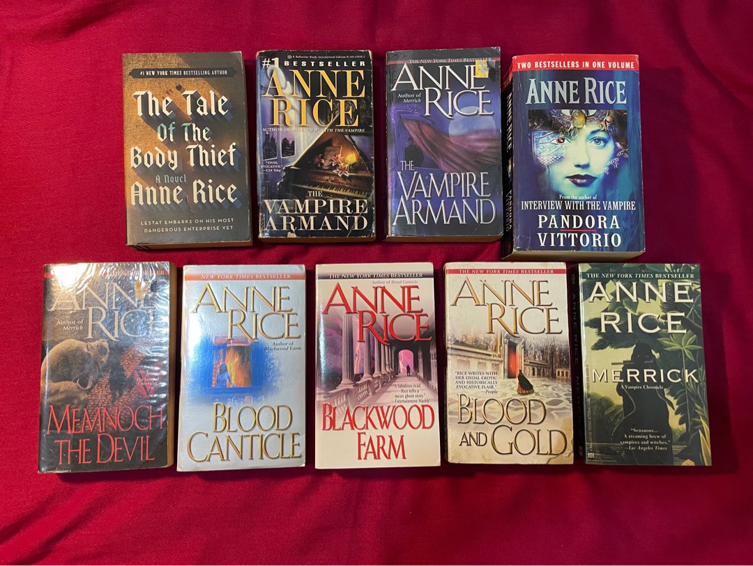 Anne Rice - The Vampire Chronicles Books, Hobbies & Toys, Books ...