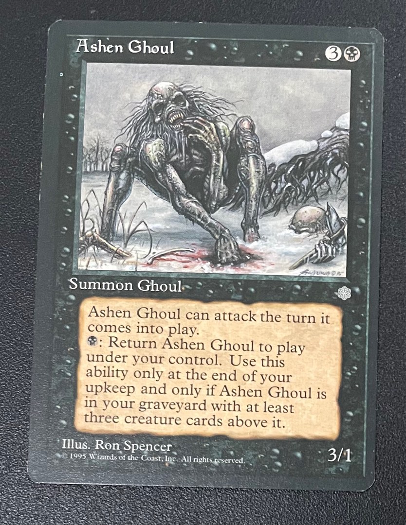 Ashen Ghoul - Magic: The Gathering (MTG) Ice Age Card, Hobbies & Toys ...