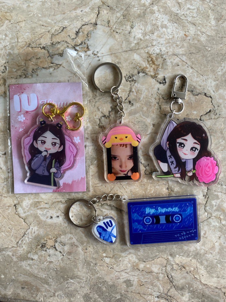 Assorted IU Fanmade Acrylic Keyrings, Hobbies & Toys, Memorabilia ...