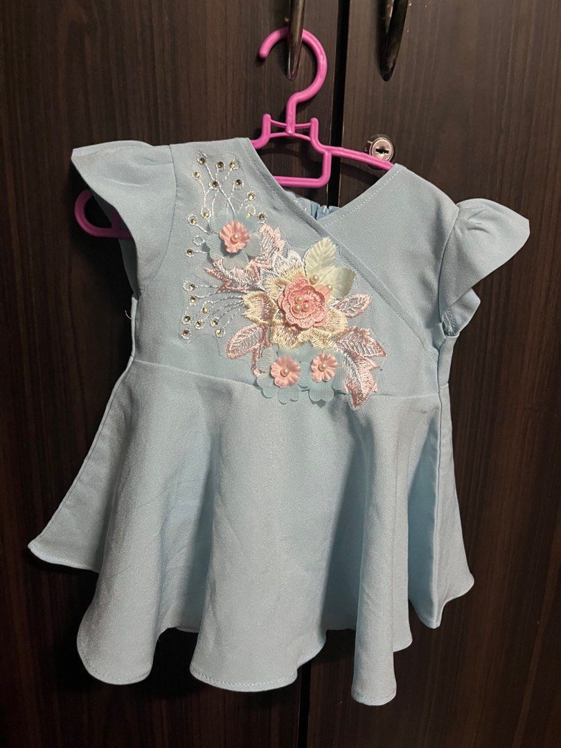 BAJU RAYA BABY IN BABY BLUE, Babies & Kids, Babies & Kids Fashion on ...