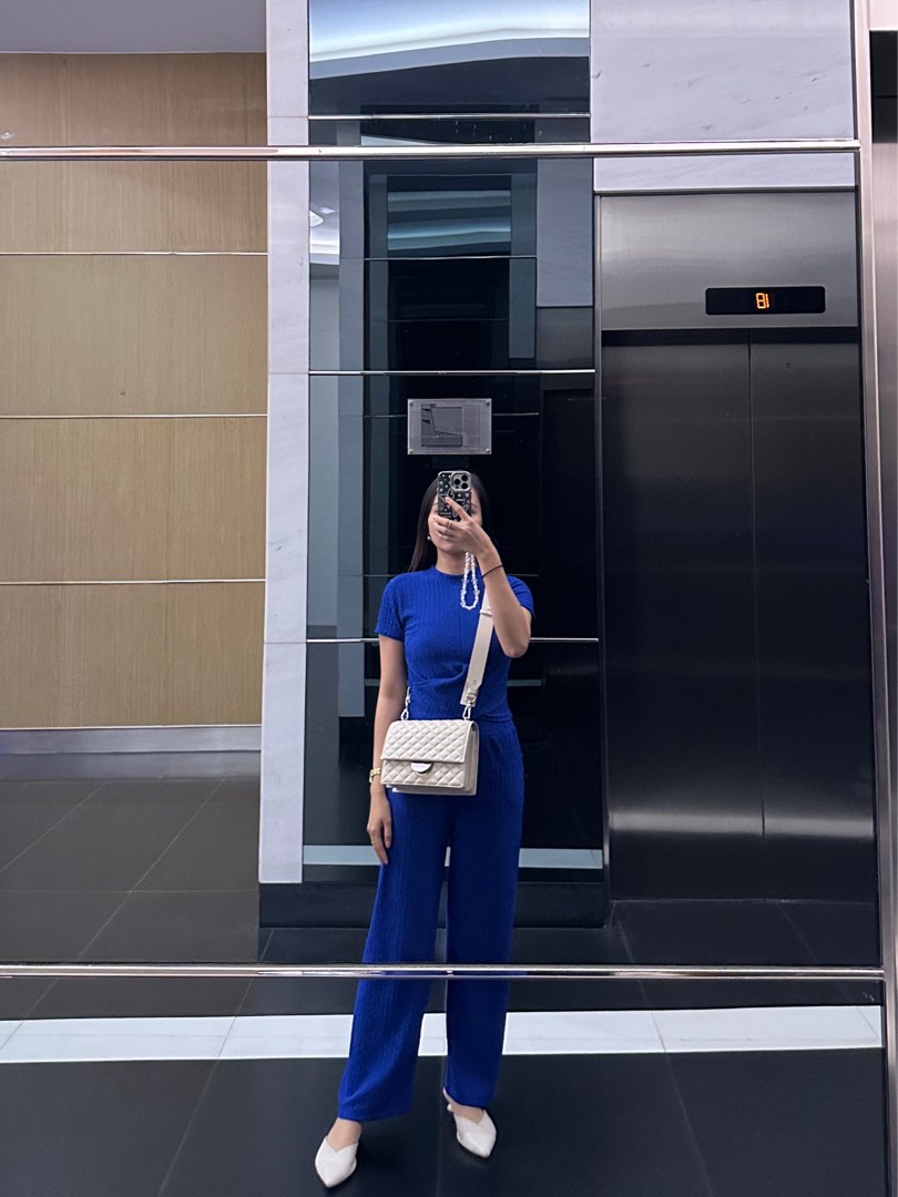 Blue Coordinates / Terno / Coords, Women's Fashion, Dresses & Sets ...