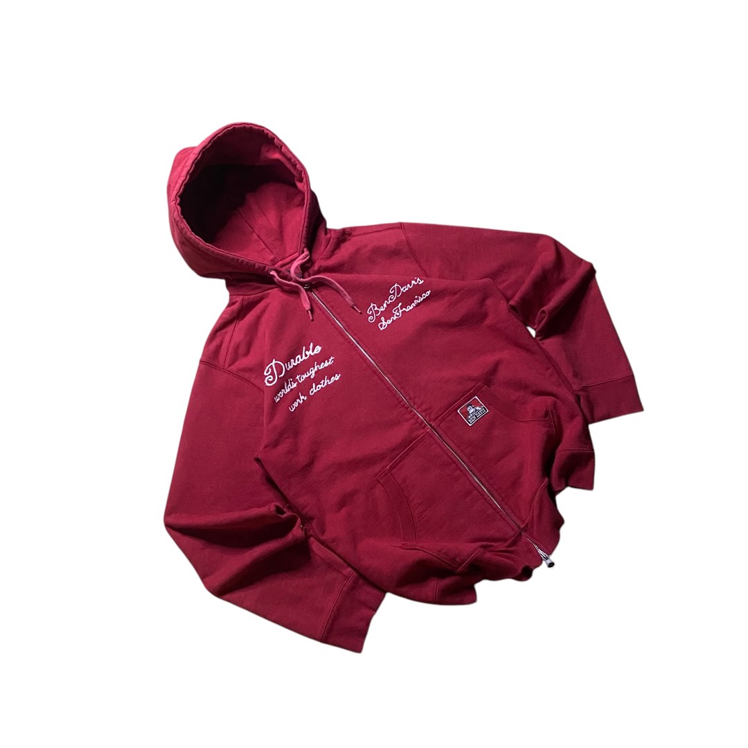 BOXY BEN DAVIS DOUBLE ZIP HEAVYWEIGHT HOODIE, Men's Fashion, Tops ...