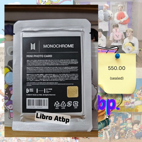 (ONHAND) BTS Monochrome Mini Photo Card (Sealed), Hobbies & Toys ...