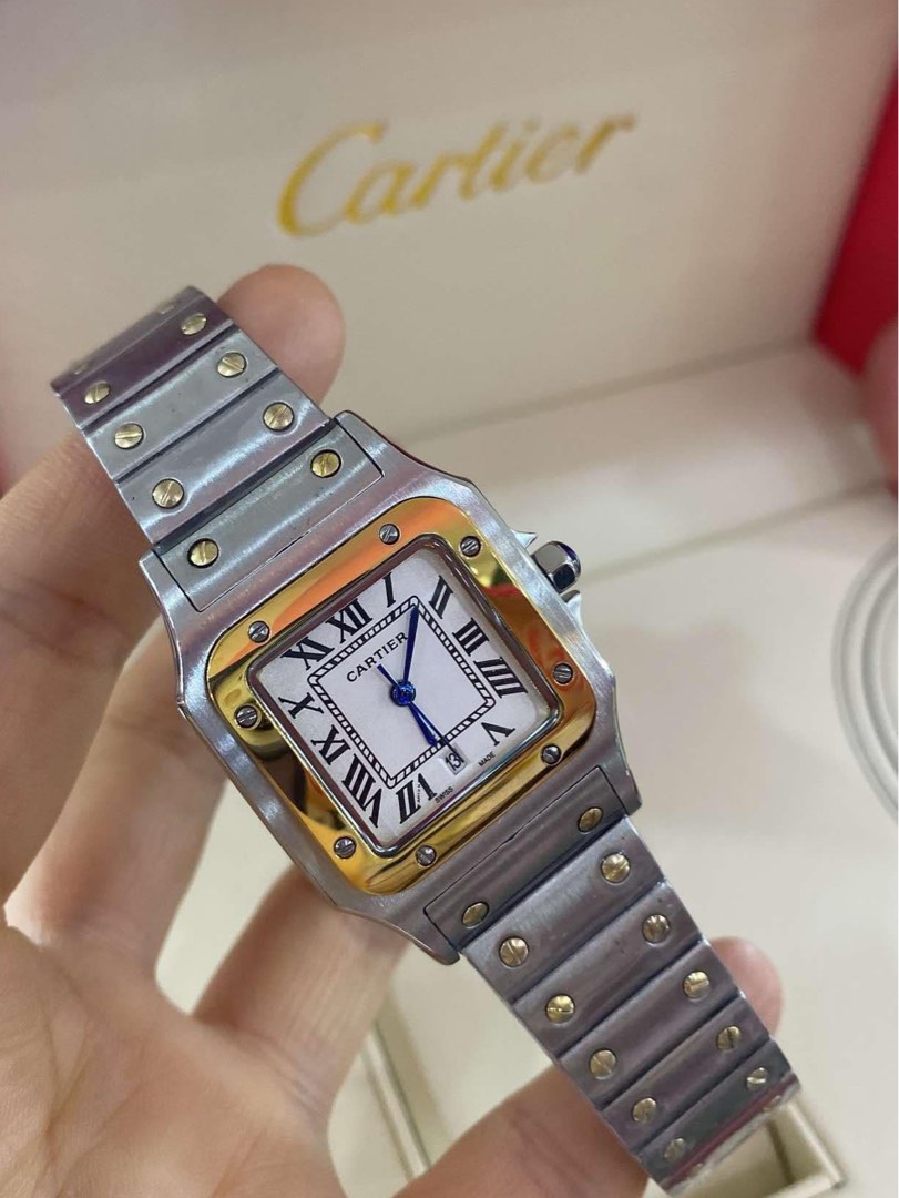 CARTIER SMALL SANTOS TWO TONE JAPAN DIAL AUTHENTIC WATCH, Women's ...