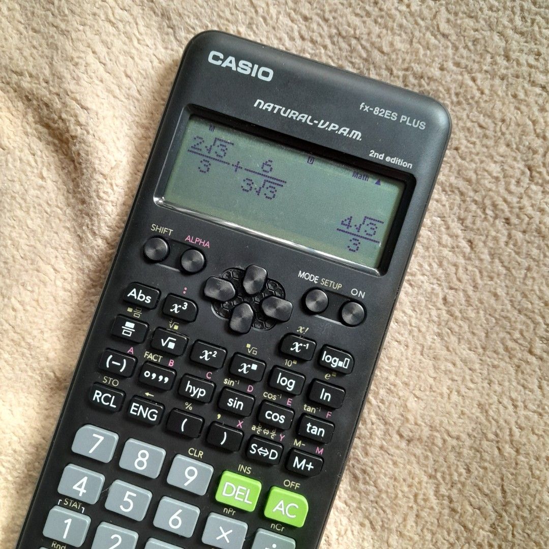 Casio fx-82ES Plus 2nd Edition Non-Programmable Scientific Calculator ...