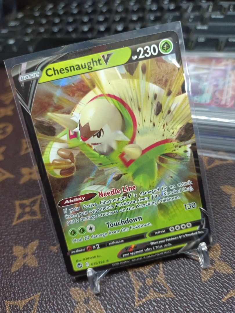 #1 Chesnaught V - 015/195 Ultra Rare Silver Tempest Pokemon Card 2022 ...