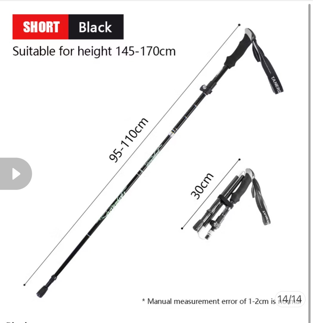Collapsible Hiking Stick Brand New, Sports Equipment, Hiking & Camping ...