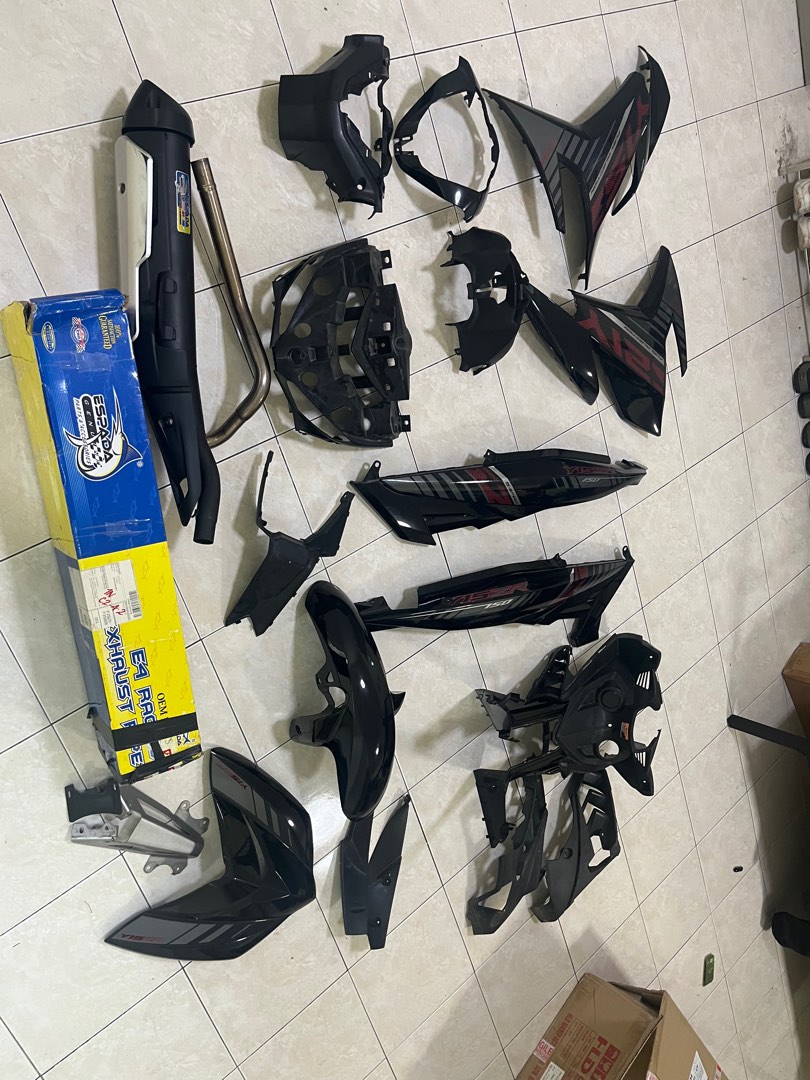 combo coverset batman y15 v2 sekali inner + exhaust espada true ...