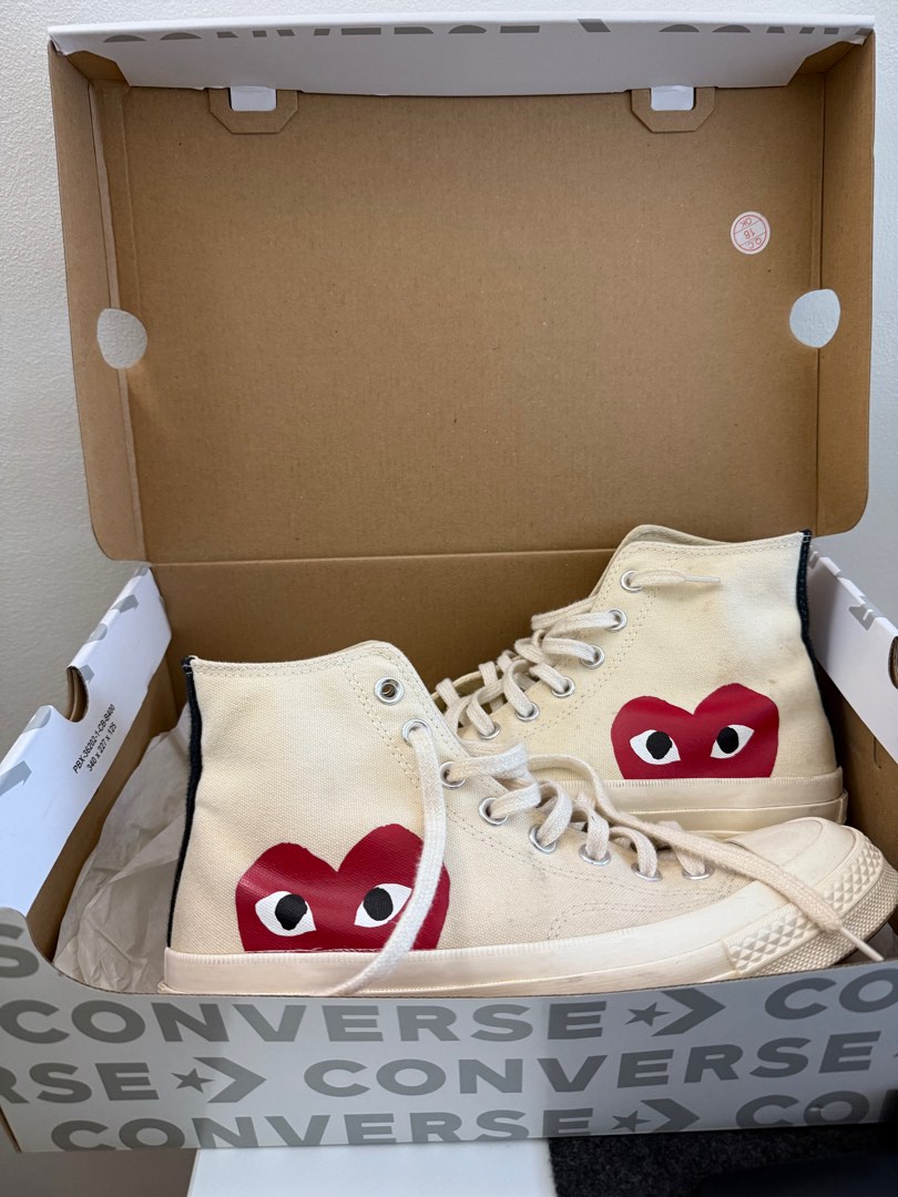 Converse CDG PLAY High cut Chuck 70, Luxury, Sneakers & Footwear on ...