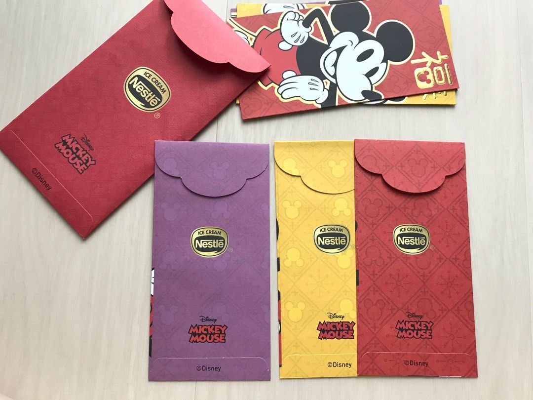 Reserved: Cover+6pcs Nestle 2020 ft Disney Mickey Mouse red packet ...
