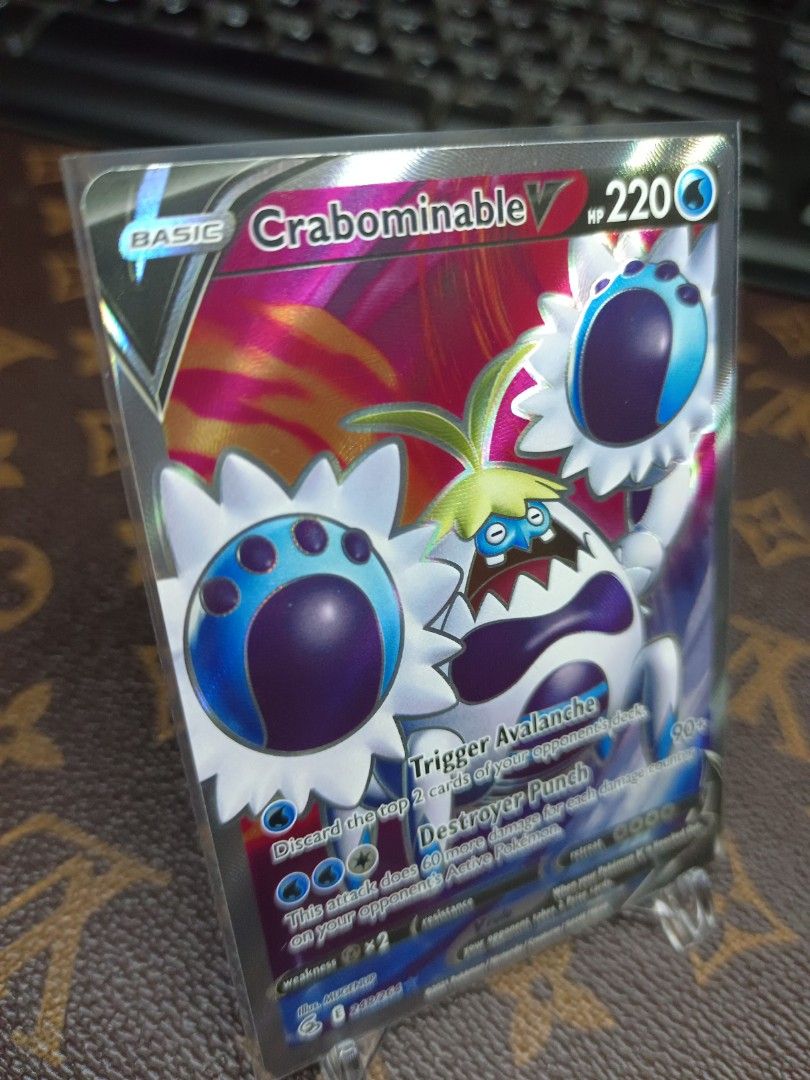 Crabominable V - 248/264 Full Art Ultra Rare (Fusion Strike) Pokemon ...