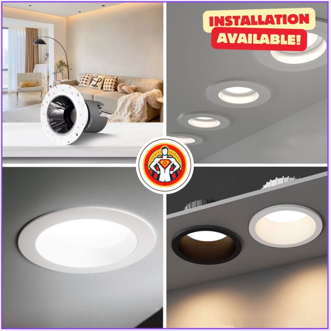 Down Light Installation - Square / Round / LED / Ceiling Downlight ...