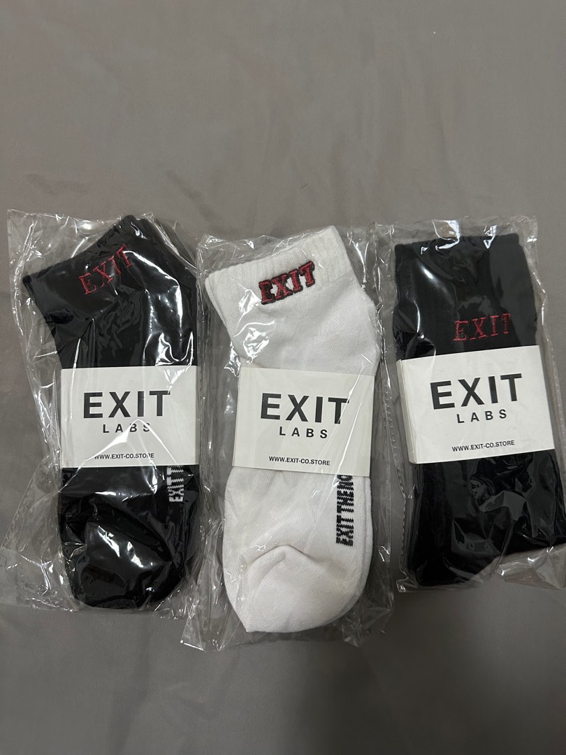 Exit Brand Crew High and Ankle Socks, Men's Fashion, Watches ...