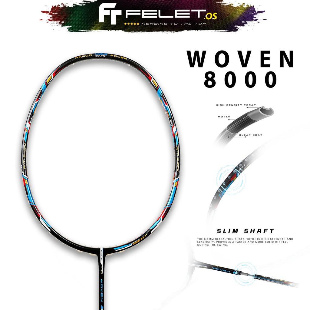 FELET Badminton Racket WOVEN 8000 4U, Sports Equipment, Sports & Games ...