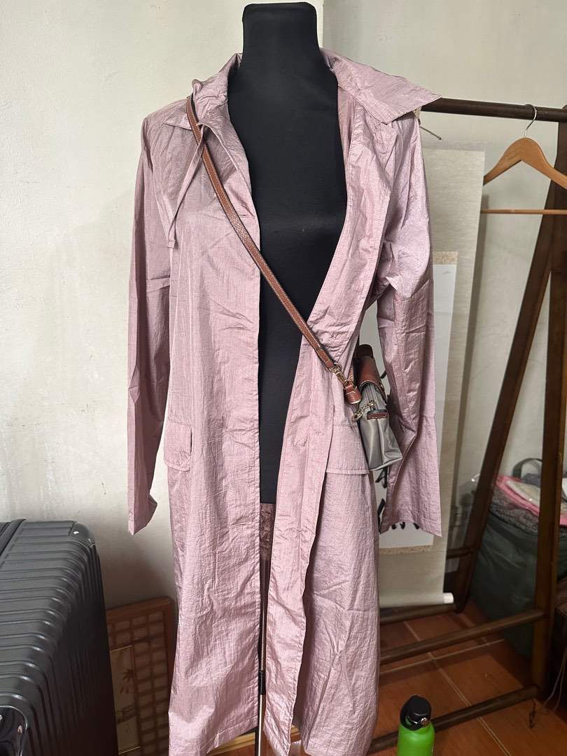 From Japan Lightweight Mauve Trench Coat without belt, Women's Fashion ...