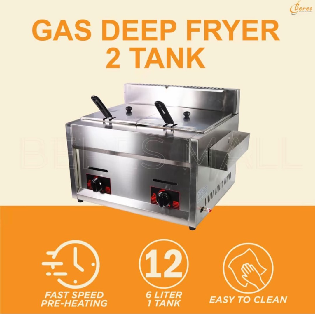 GAS DEEP FRYER AND GAS REGULATOR, TV & Home Appliances, Kitchen ...