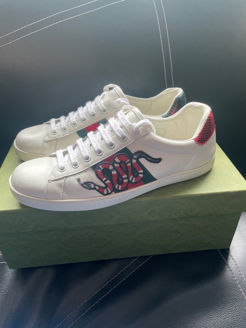Gucci Ace Snake G10 Fit US11-11.5, Men's Fashion, Footwear, Sneakers on Carousell
