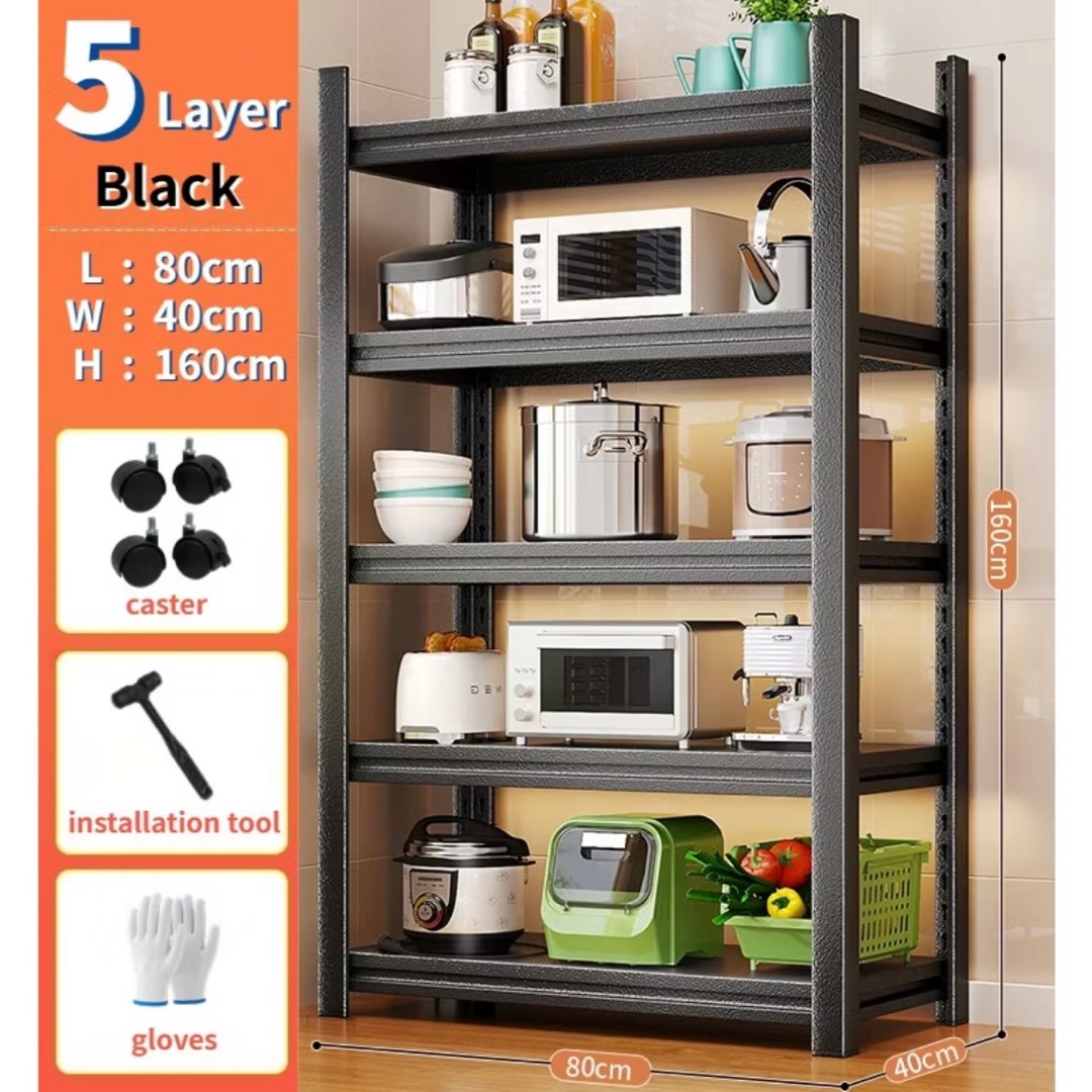 Heavy Duty Kitchen Shelf | Movable Multilayered Kitchen Storage Rack ...
