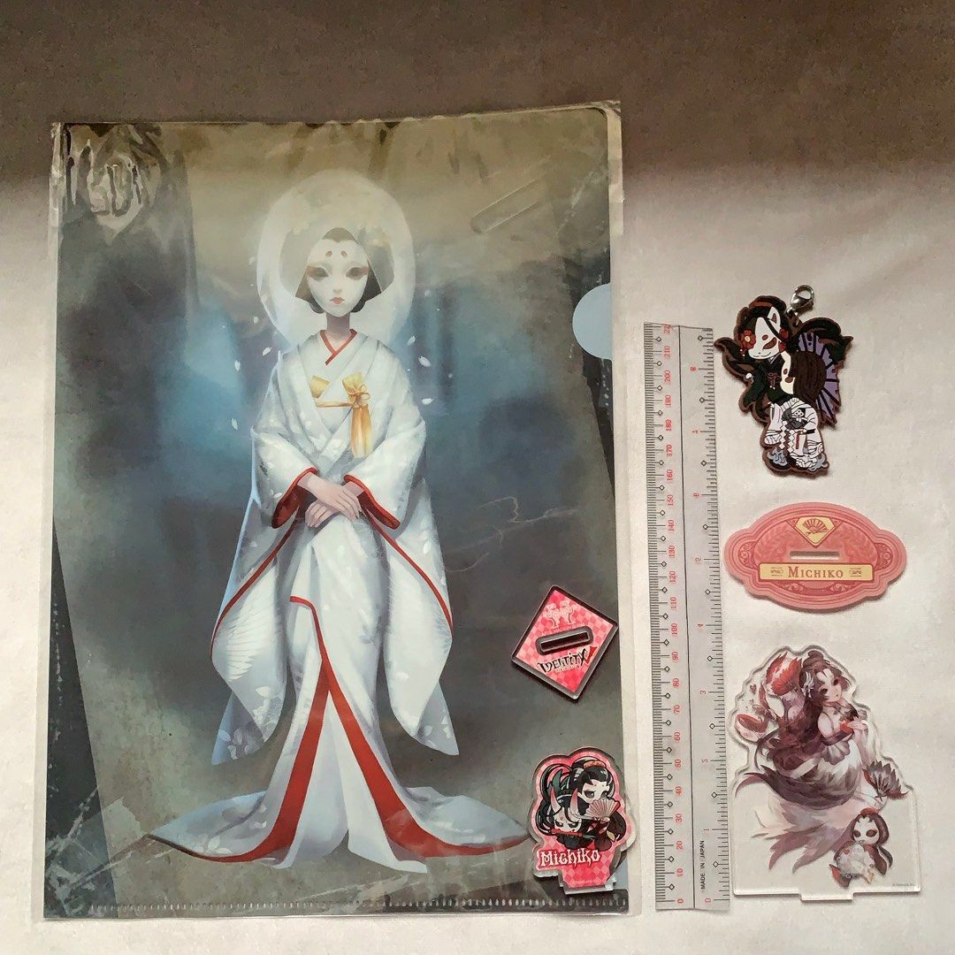 Identity V Geisha Michiko clearfile acrylic stand rubber strap folder ...
