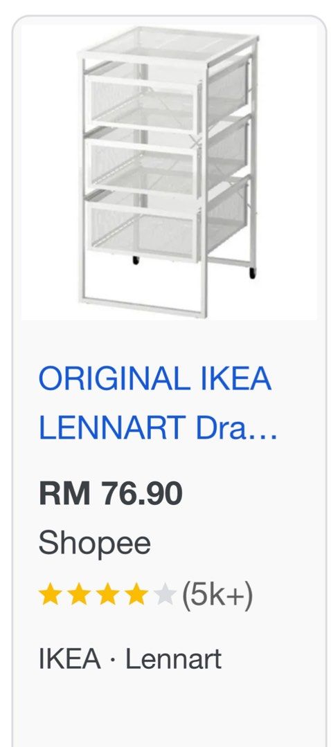 IKEA LENNART DRAWER WHITE, Furniture & Home Living, Furniture, Shelves ...