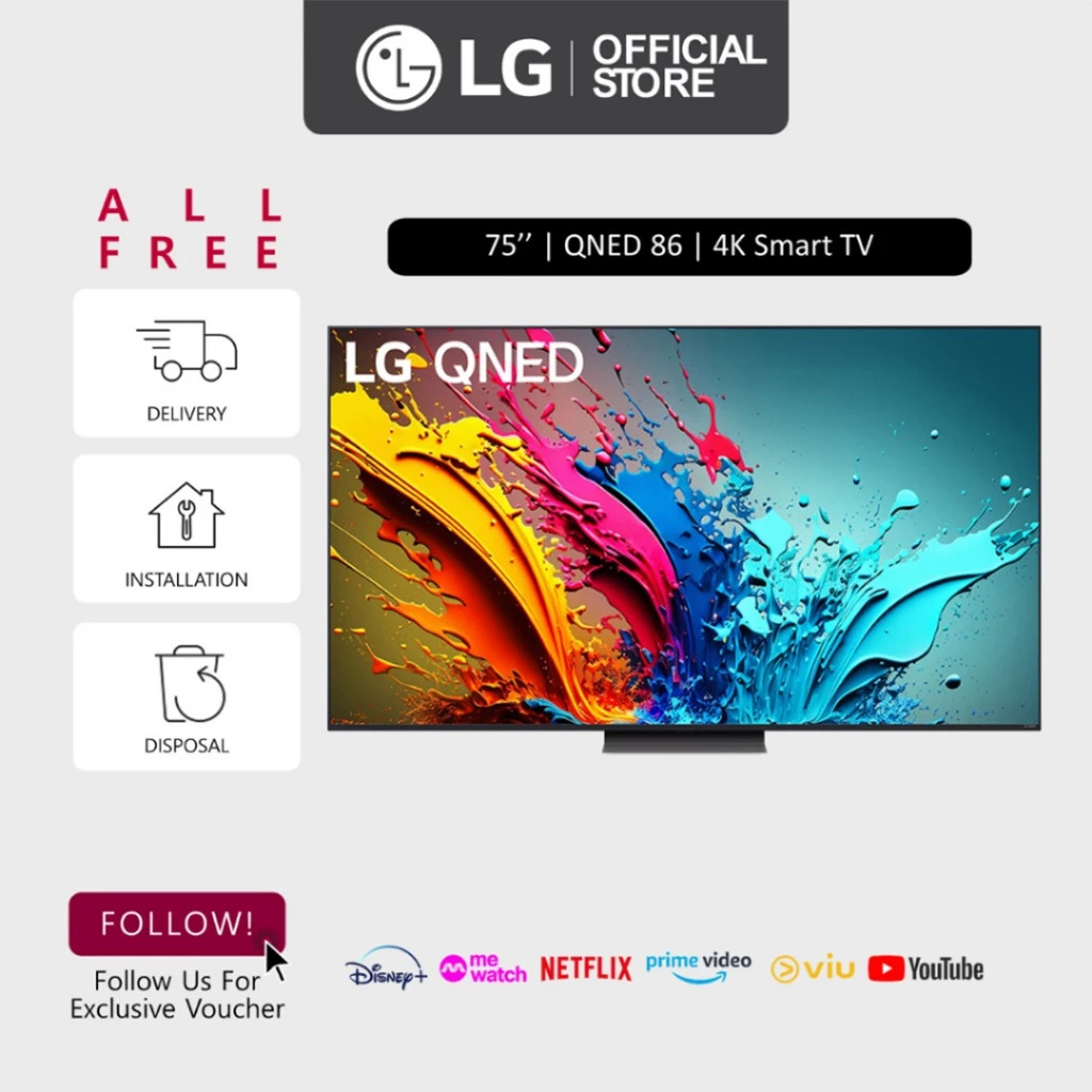 LG 75QNED86TSA 75" QNED AI TV QNED86 4K Smart TV, TV & Home Appliances ...
