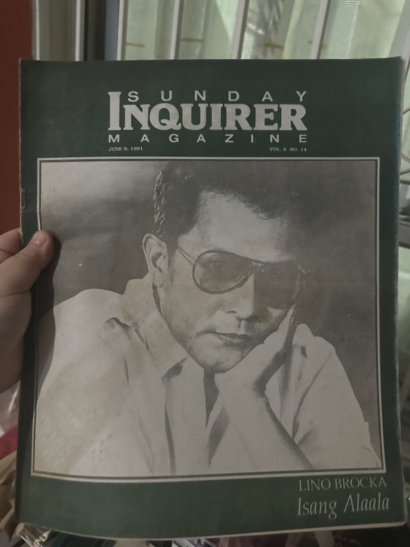 Lino Brocka Sunday Inquirer Magazine Year 1991, Hobbies & Toys, Books ...