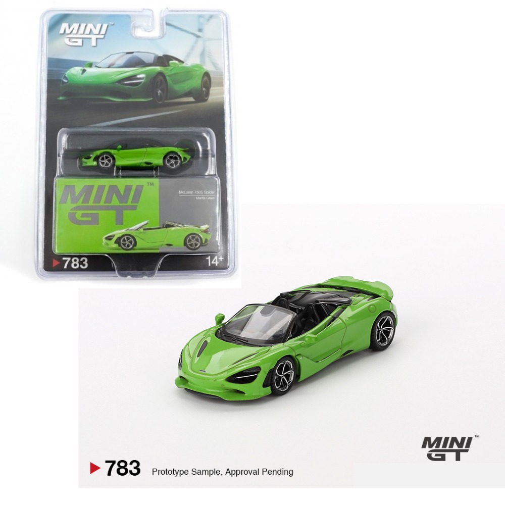 Mini GT 1/64 Scale McLaren 750S Spider Mantis Green Blister Packaging ...
