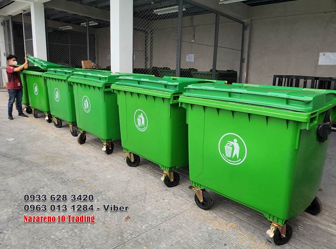 Mobile waste bin with wheels, Furniture & Home Living, Cleaning ...