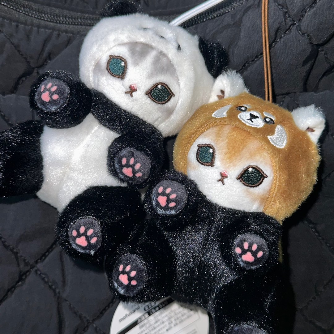 Mofusand Nyan Cat Panda / Red Lesser Panda Plush Charm Keychain, Hobbies & Toys, Toys & Games on ...