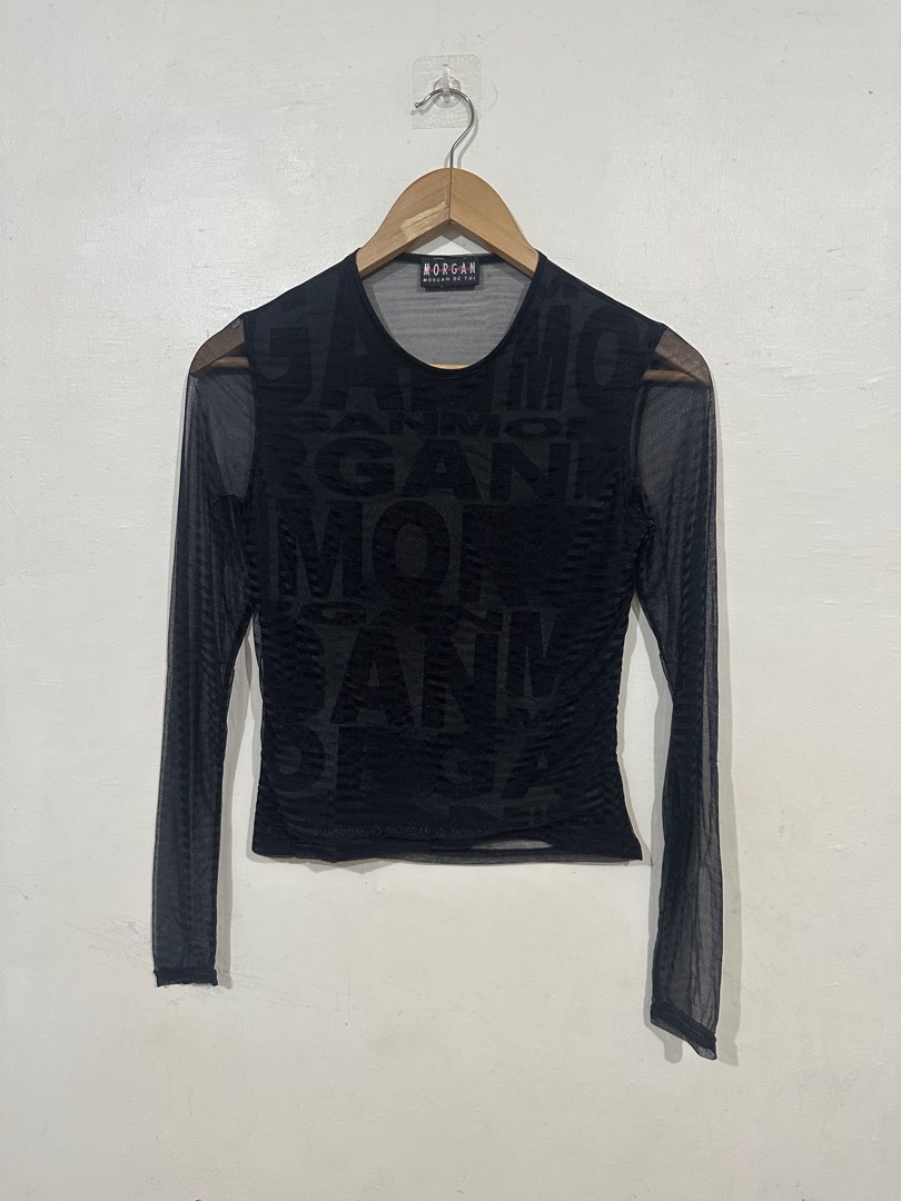 Morgan De Toi - Mesh - Long Sleeve, Women's Fashion, Tops, Longsleeves ...
