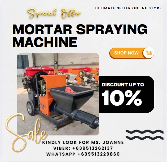 Mortar spraying machine Motor power: main motor 4kw, Everything Else ...