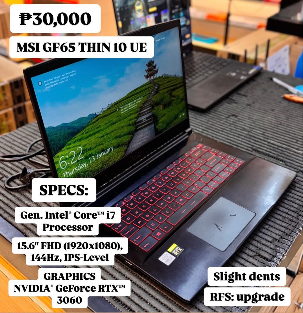 MSI GF65 THIN UE, Computers & Tech, Laptops & Notebooks on Carousell