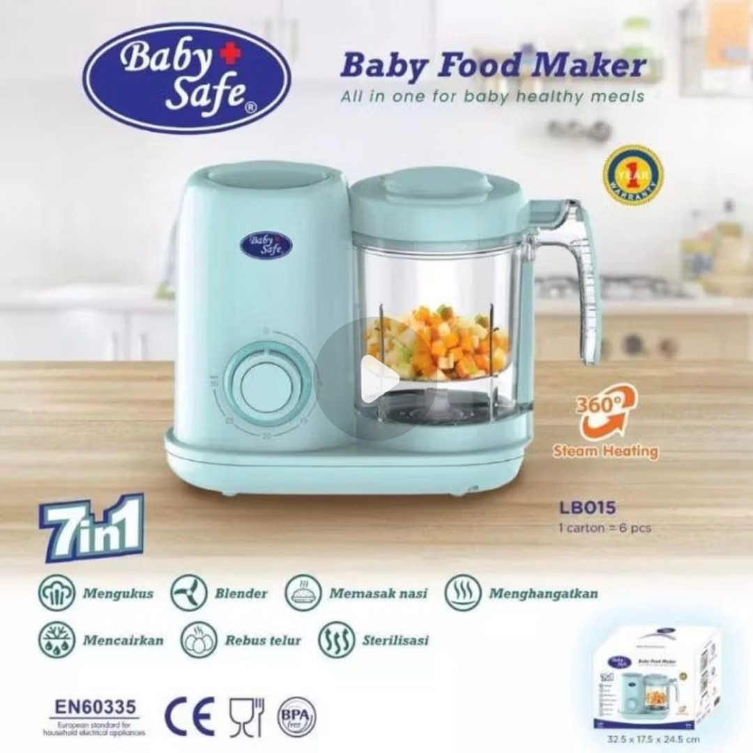 (NEW) Baby Safe 7 in 1 Food Processor, Bayi & Anak, Perawatan & Makanan ...
