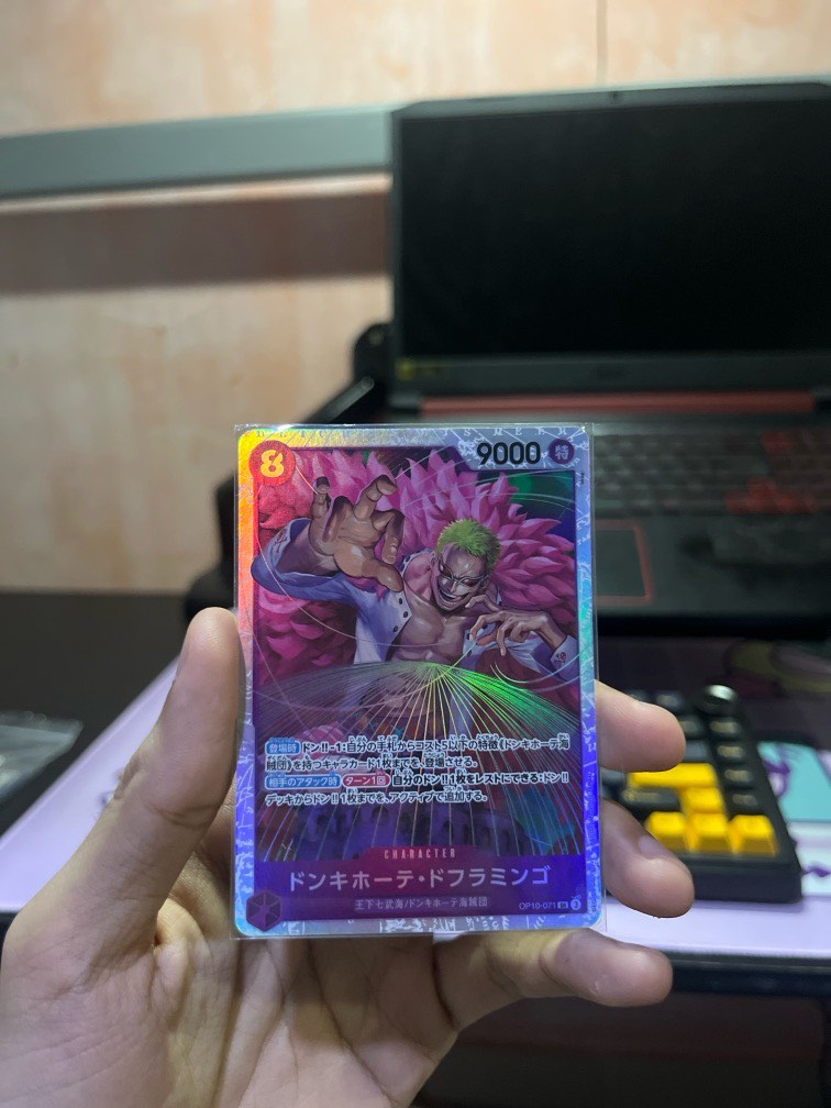ONE PIECE TCG DONQUIXOTE DOFLAMINGO SR (OP10-071), Hobbies & Toys, Toys & Games on Carousell