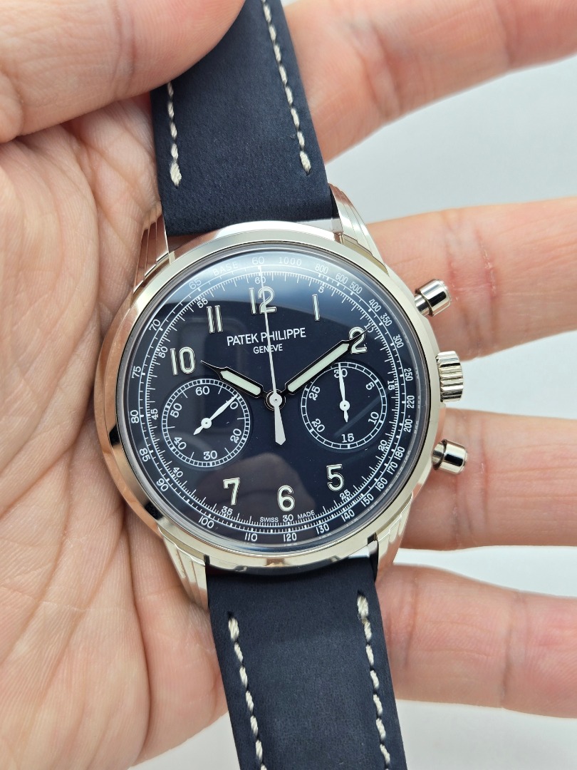 Patek Philippe Manual Winding Chronograph White Gold Blue Dial 5172G ...