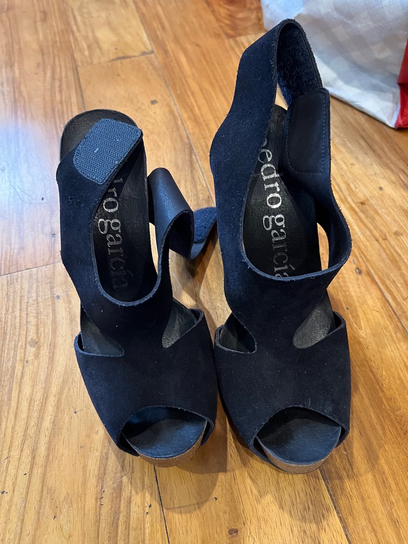 Pedro Garcia Black Heels 3 inch - size 38, Women's Fashion, Footwear ...
