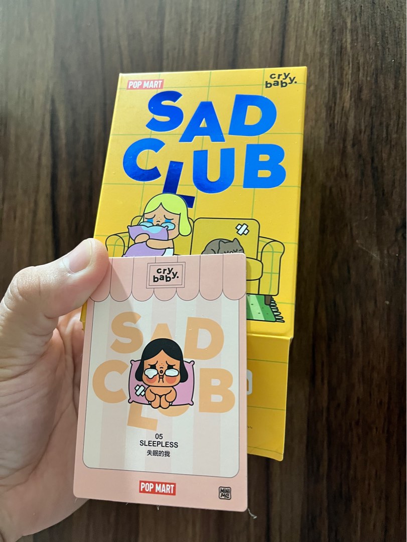 Popmart Sad Club Cry baby (Sleepless), Hobbies & Toys, Toys & Games on ...