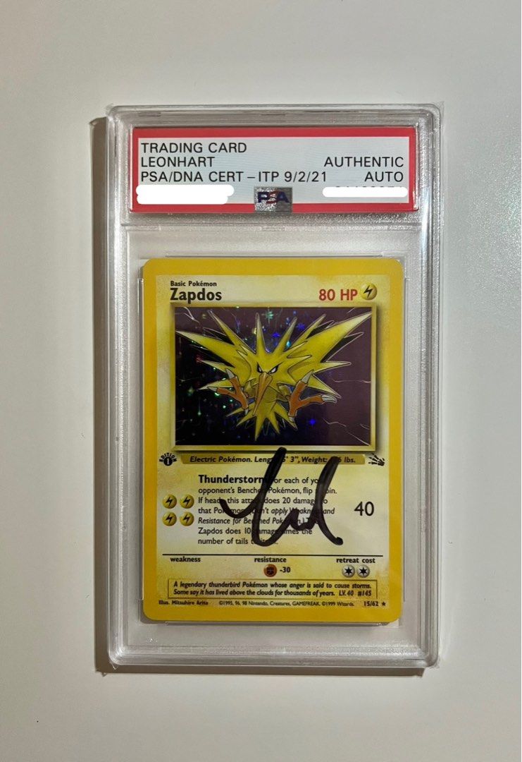 PSA Slabs Signed Cards Signature Gyrados Zapdos Hitmonlee Pokemon ...