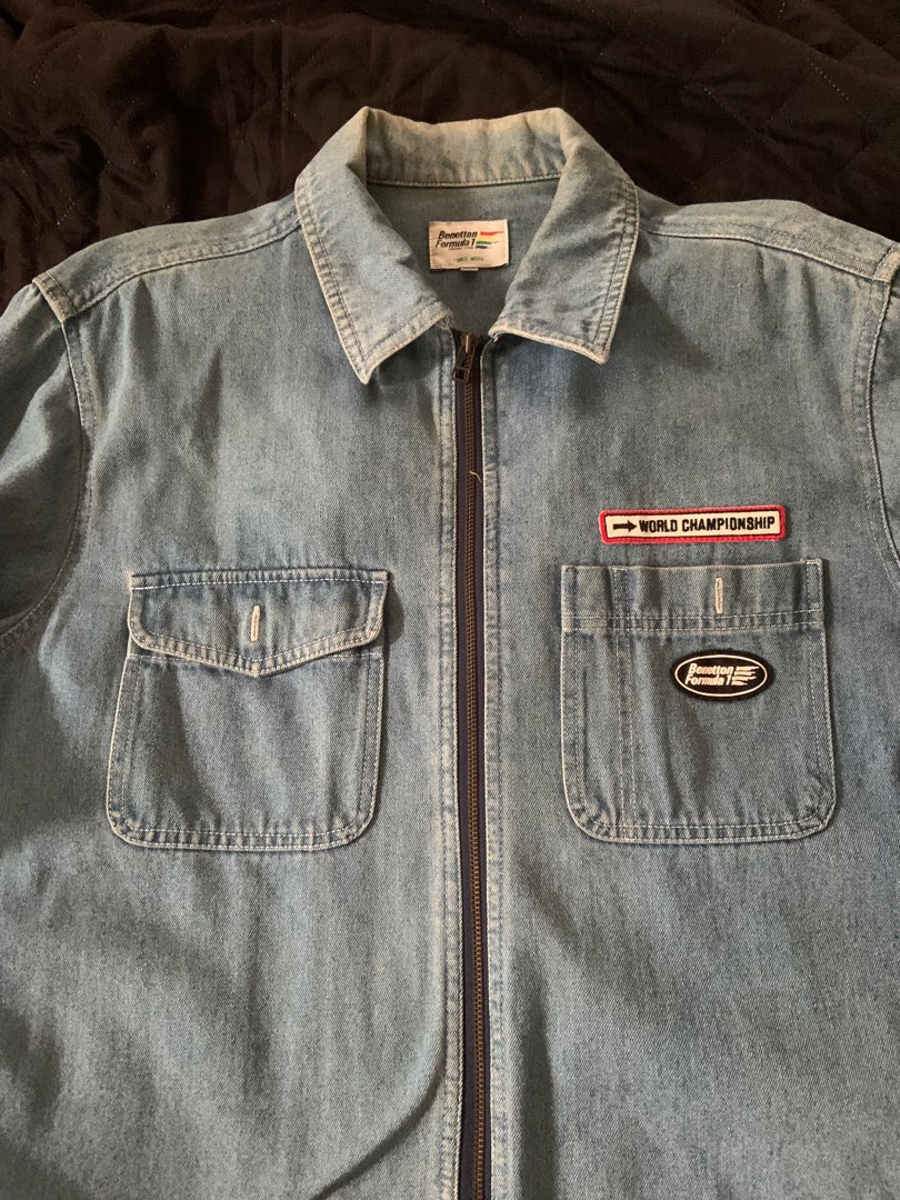 Rare Benetton Formula 1 Denim Jacket Vintage from Japan Size Medium ...
