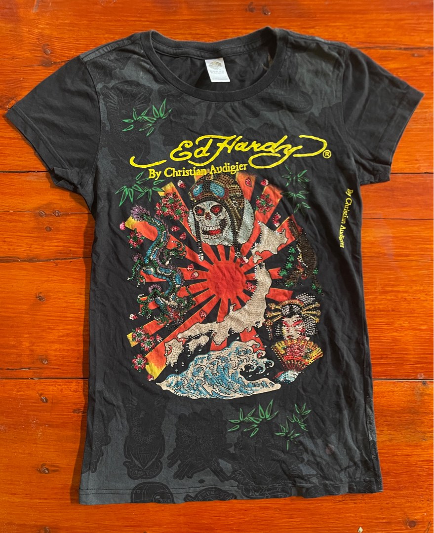 Rare vintage Ed hardy japan, Women's Fashion, Tops, Shirts on Carousell