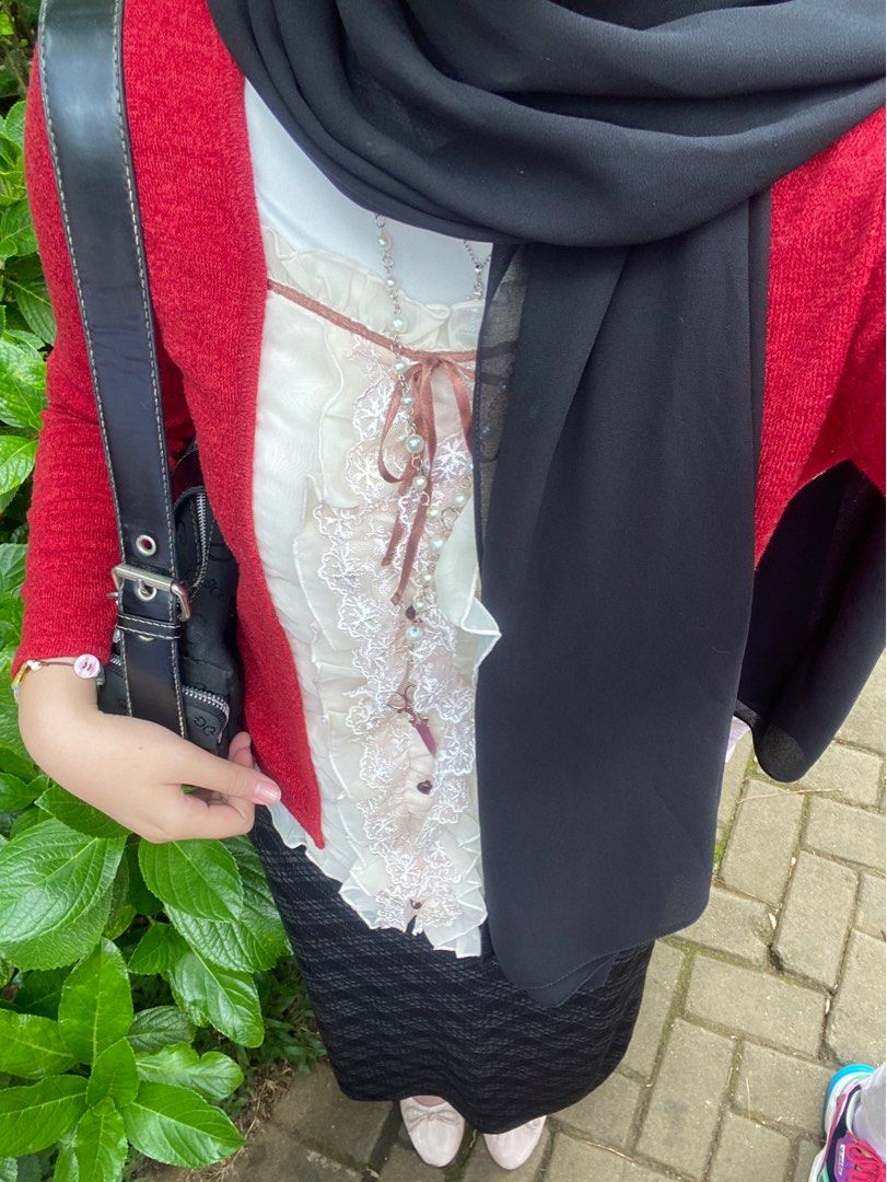 Red Longsleeve Milkmaid Ribbon Top | Coquette, Y2K, Vintage, Dollete, Shoujo, Sawako, Igari ...