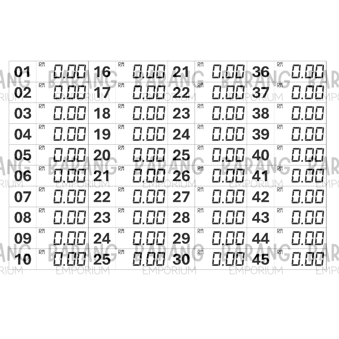 TCN Vending Machine Price Label Template - Editable Word Document ...